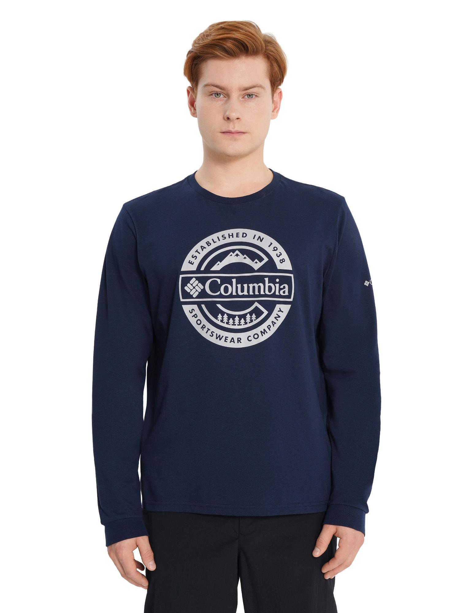 Футболка мужская с длинным рукавом Columbia CSC Seasonal Logo LS темно ...